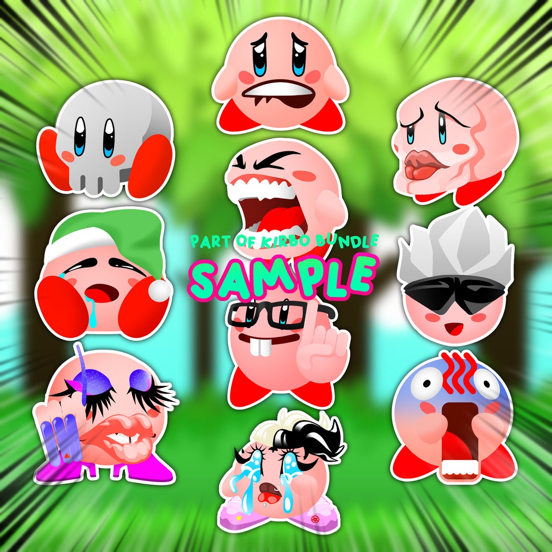 Kirby Emotes para Twitch, youtube y kick. 10 gestos en un paquete ...
