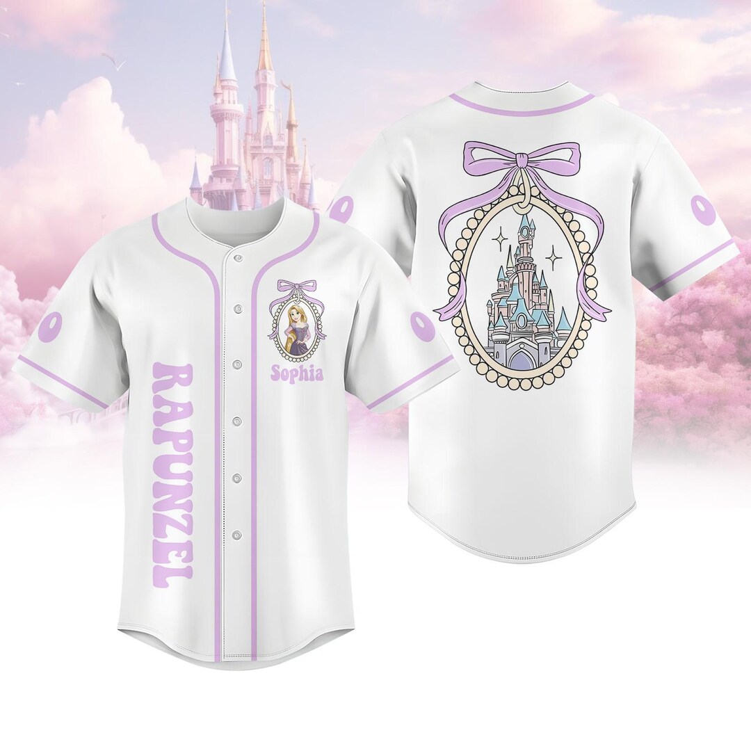 Personalize Rapunzel Princess Baseball Jersey, Tangled Princess Jersey ...