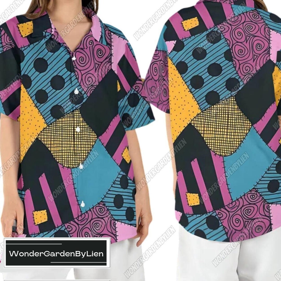 Sally Patches Hawaii Shirt, Sally Nightmare Before Xmas Button Shirt ...