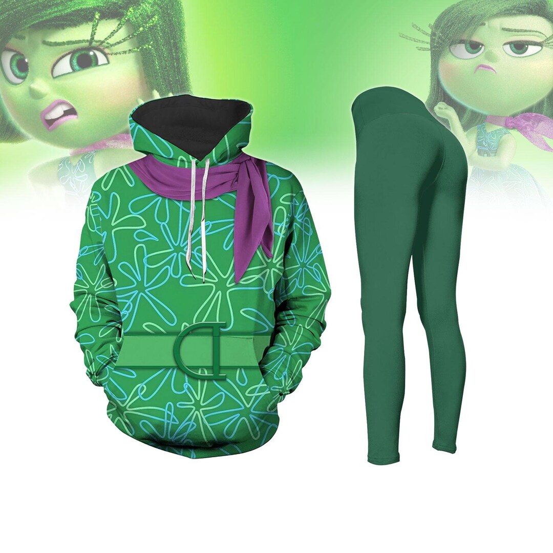 Disgust Cosplay Shirt, Disgust Inside Out 2 Hoodie Legging, Costume ...
