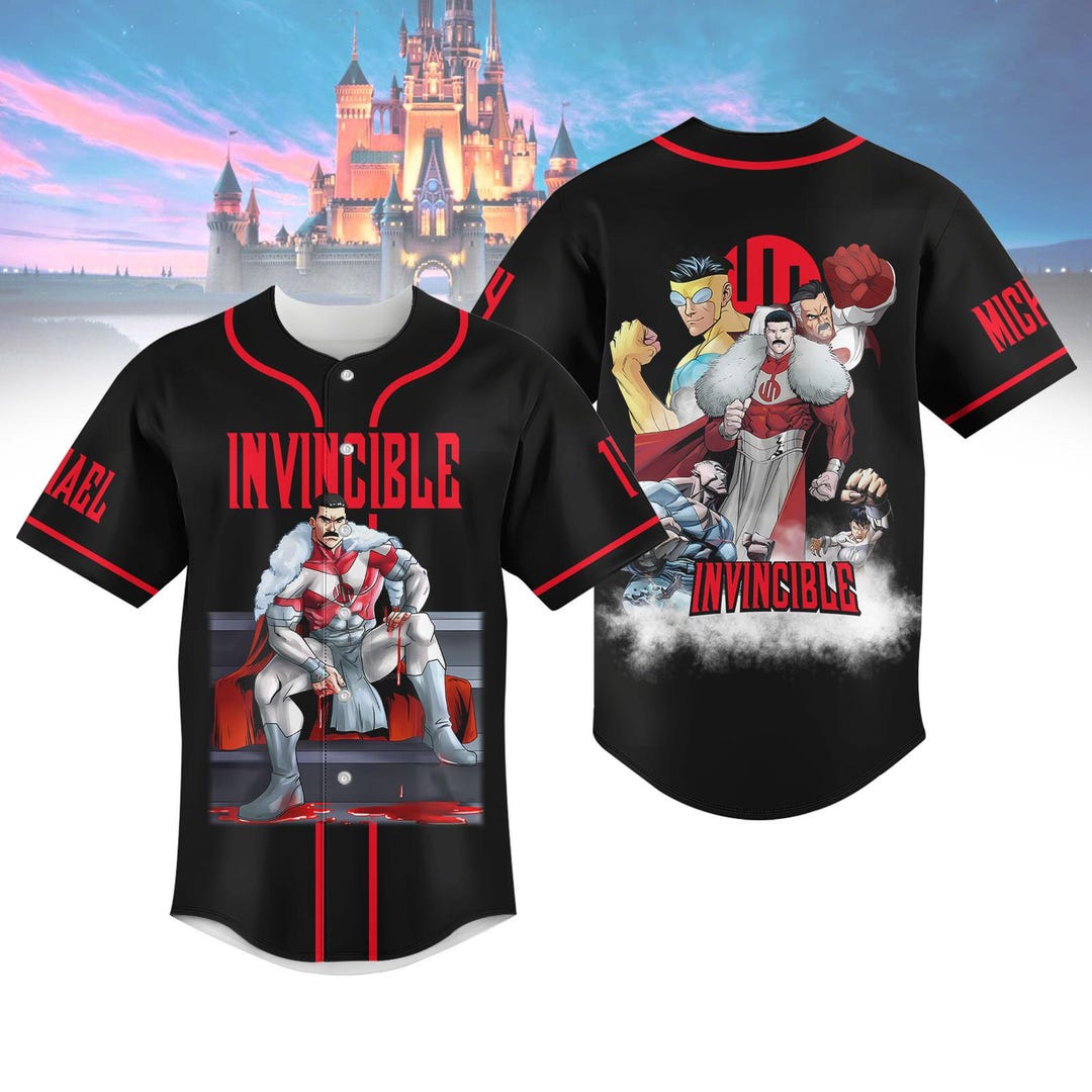 Invincible Vs Omni Man Baseball Jersey, Invincible Mark Superhero Shirt ...