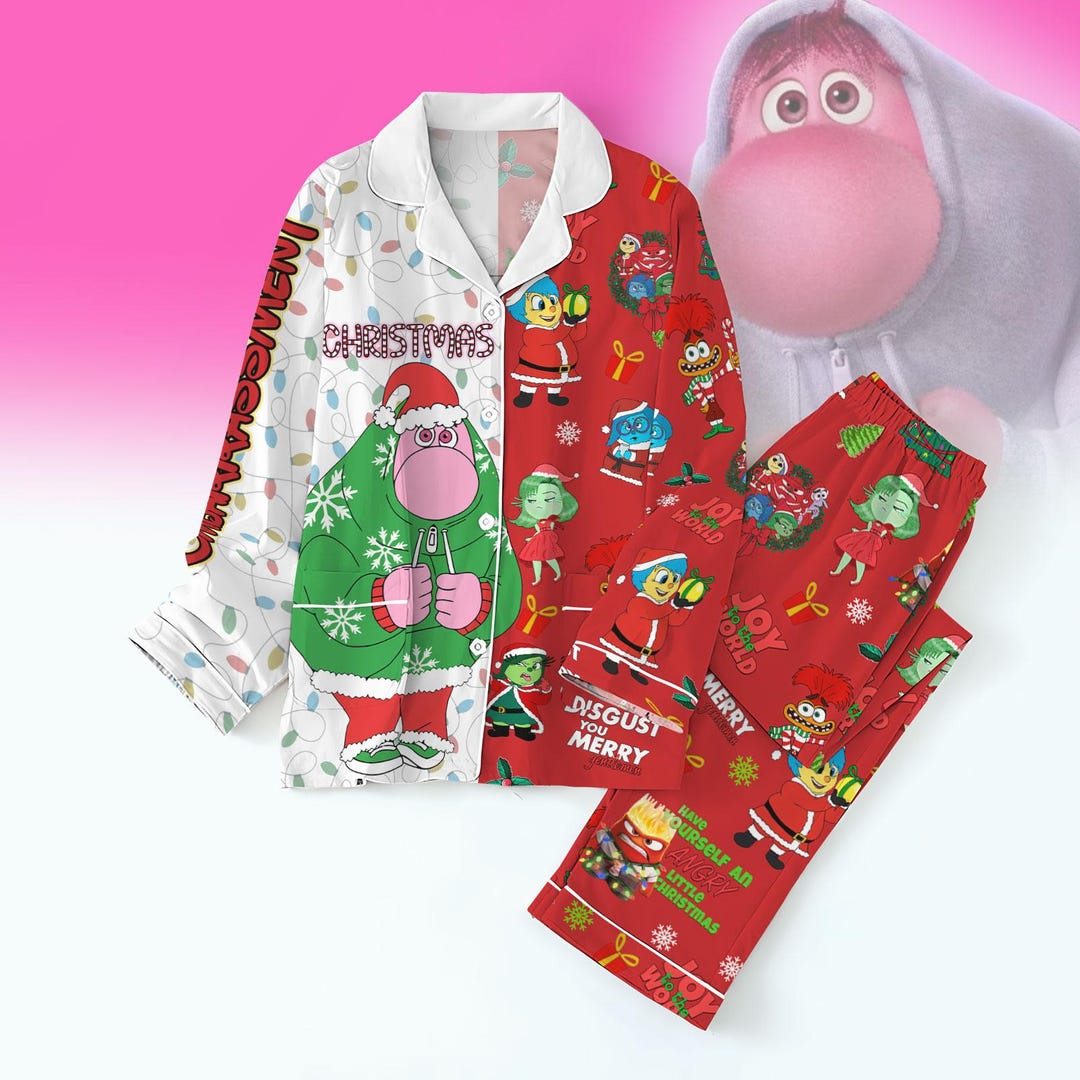 Embarrassment Inside Out Pajamas, Disney Pixar Cartoon Santa Shirt ...