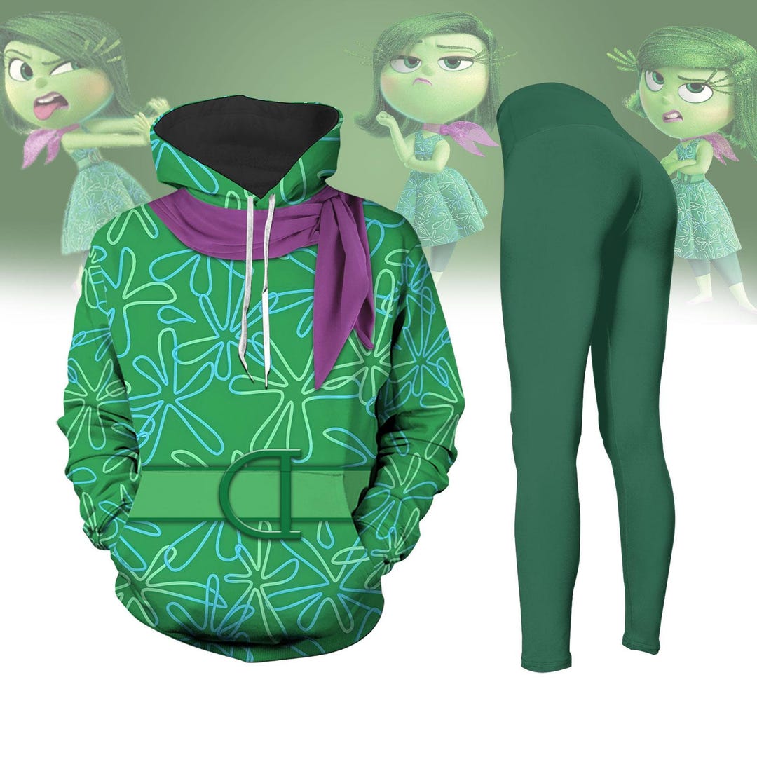 Disgust Halloween Cosplay, Disgust Inside Out 2 Hoodielegging, Disgust ...