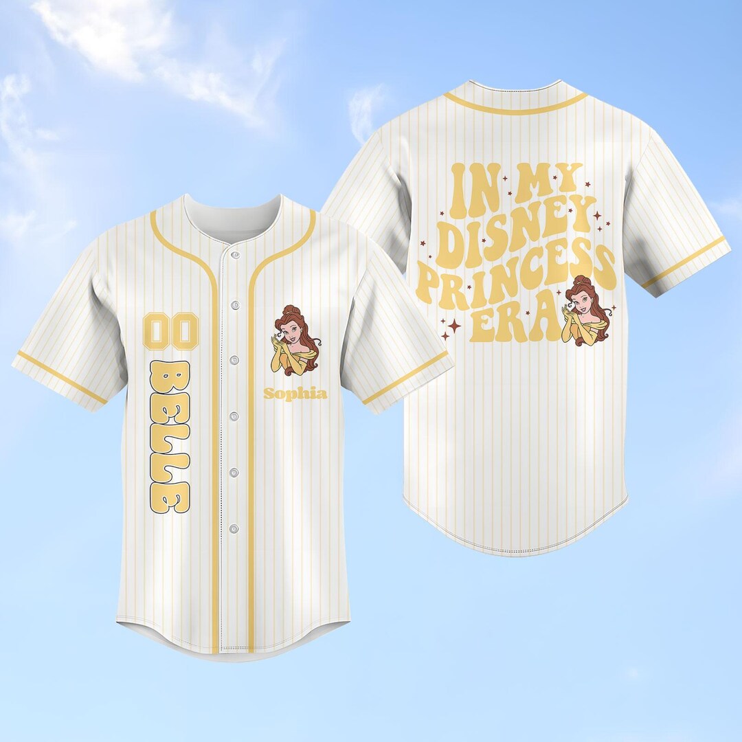 Disney Belle Baseball Jersey, Belle Princess Jersey for Team, Beauty ...
