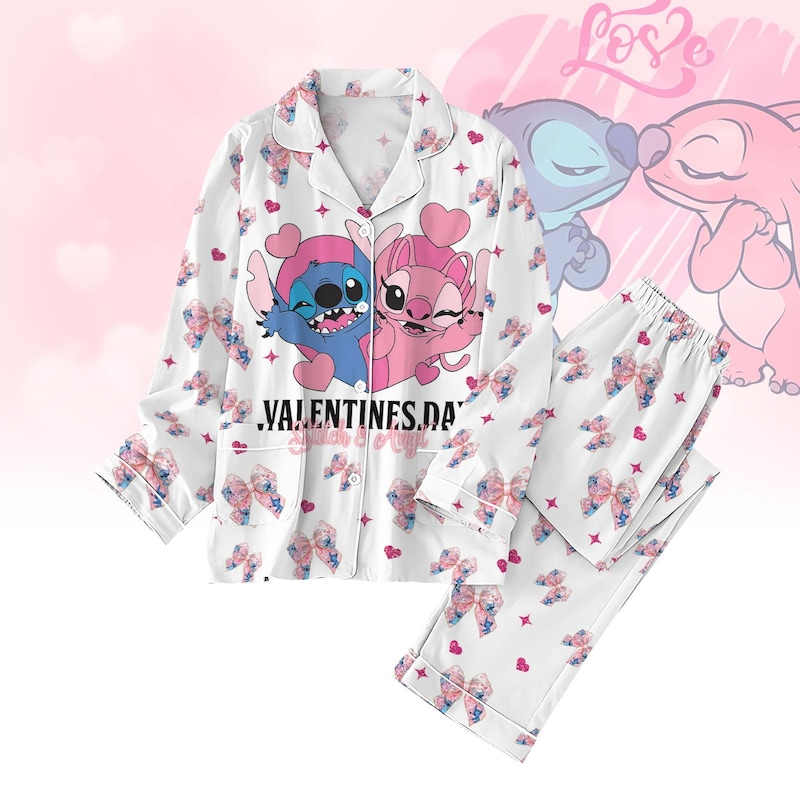 Stitch and Angel Pajamas - Etsy