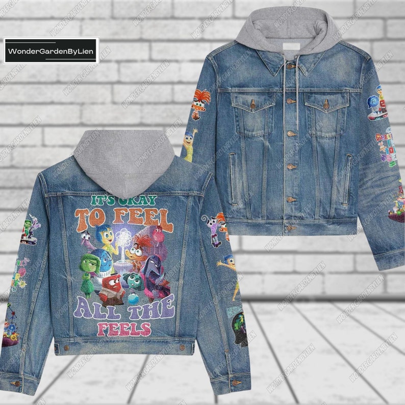 Inside Out 2 Denim Jacket, Inside Out It's Okay to Feel All the Feels ...