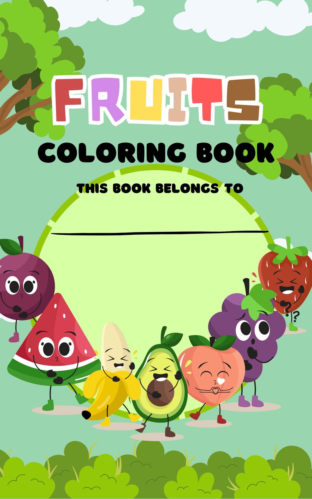 Fruit Coloring Book Busy Book Toddler Busy Book Printable Preschool ...