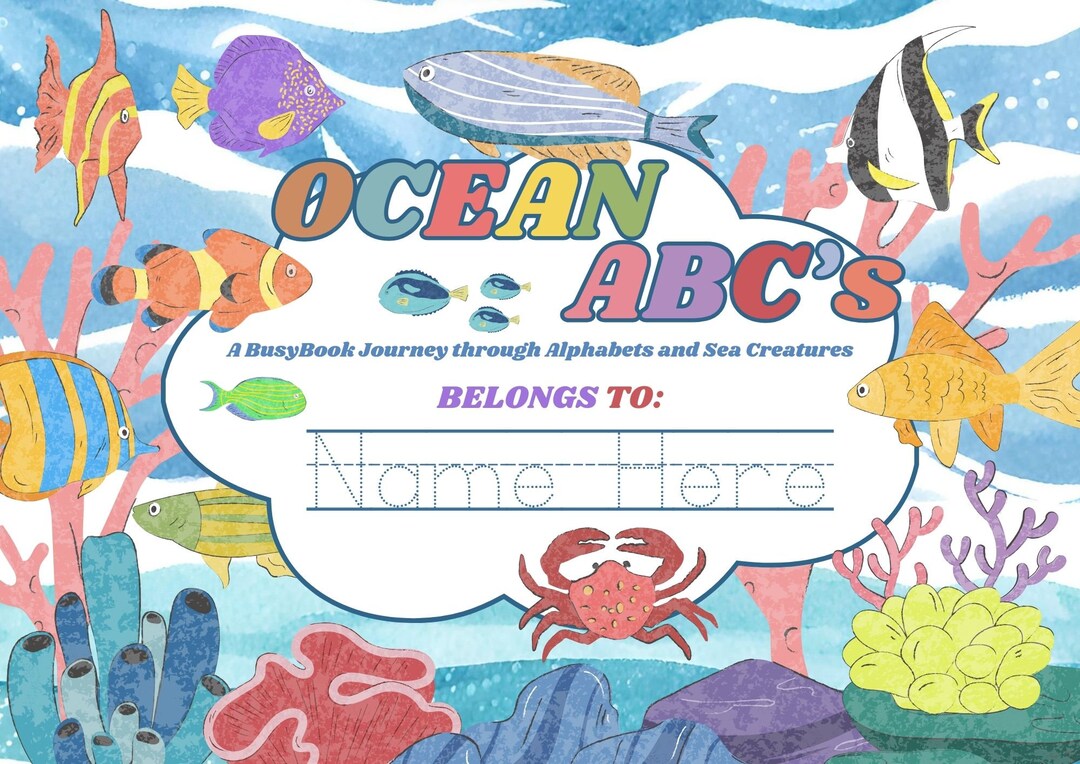 Toddler Busy Book Ocean Printable Preschool Activities Homeschool ...