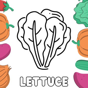 Cute Vegetable Coloring Pages for Kid Coloring Pages for Kids Digital ...