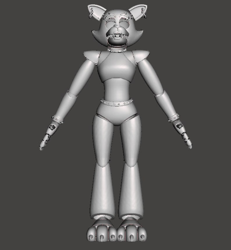 Roxanne Wolf Security Breach Wearable Full Body Furry STL Files 3D ...