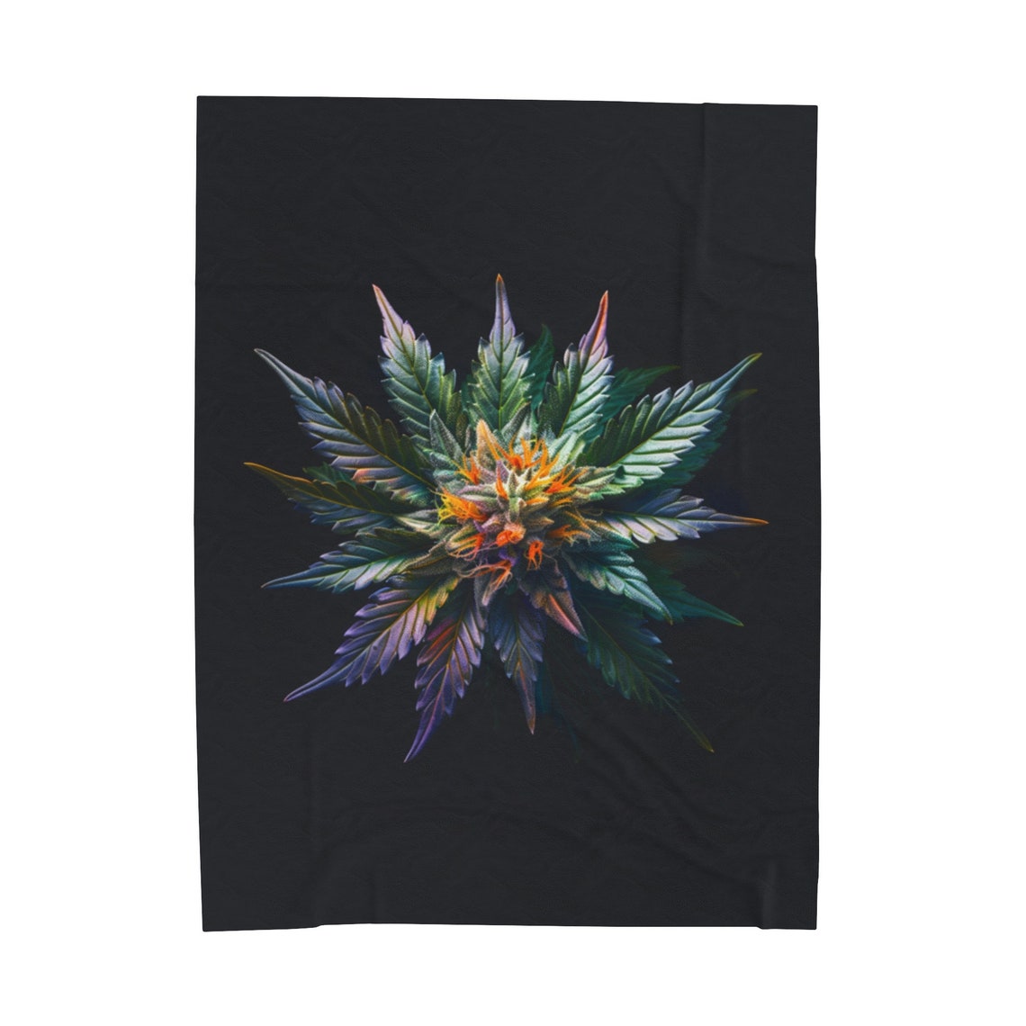 Pot Leaf Marijuana Flower Velveteen Plush Blanket - Etsy