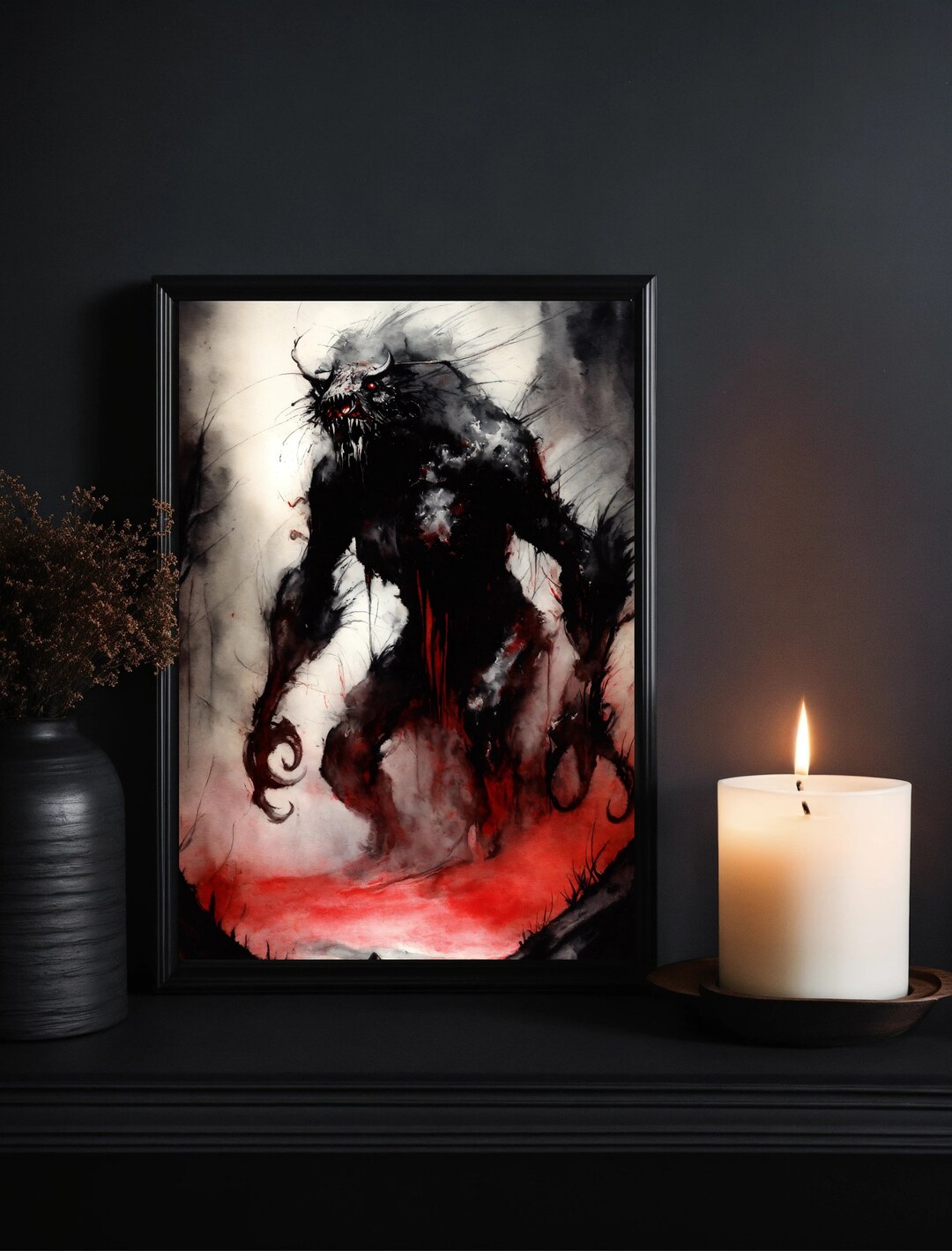Creature of the Night Dark Academia Printable Wall Art Moody Room Decor ...