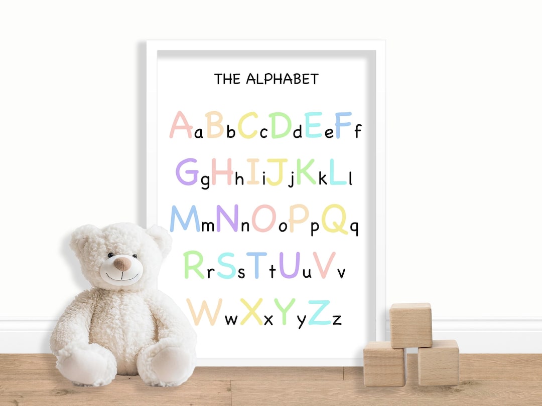 Children's Alphabet Poster Digital Download, Print at Home, Educational ...