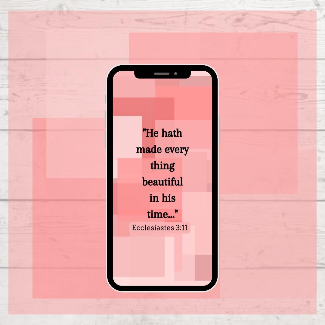 Christian Phone Wallpaper | Ecclesiastes 3:11 • He Hath Made Everything ...