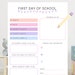 First Day of School Interview, Back to School Printable Activity, All ...