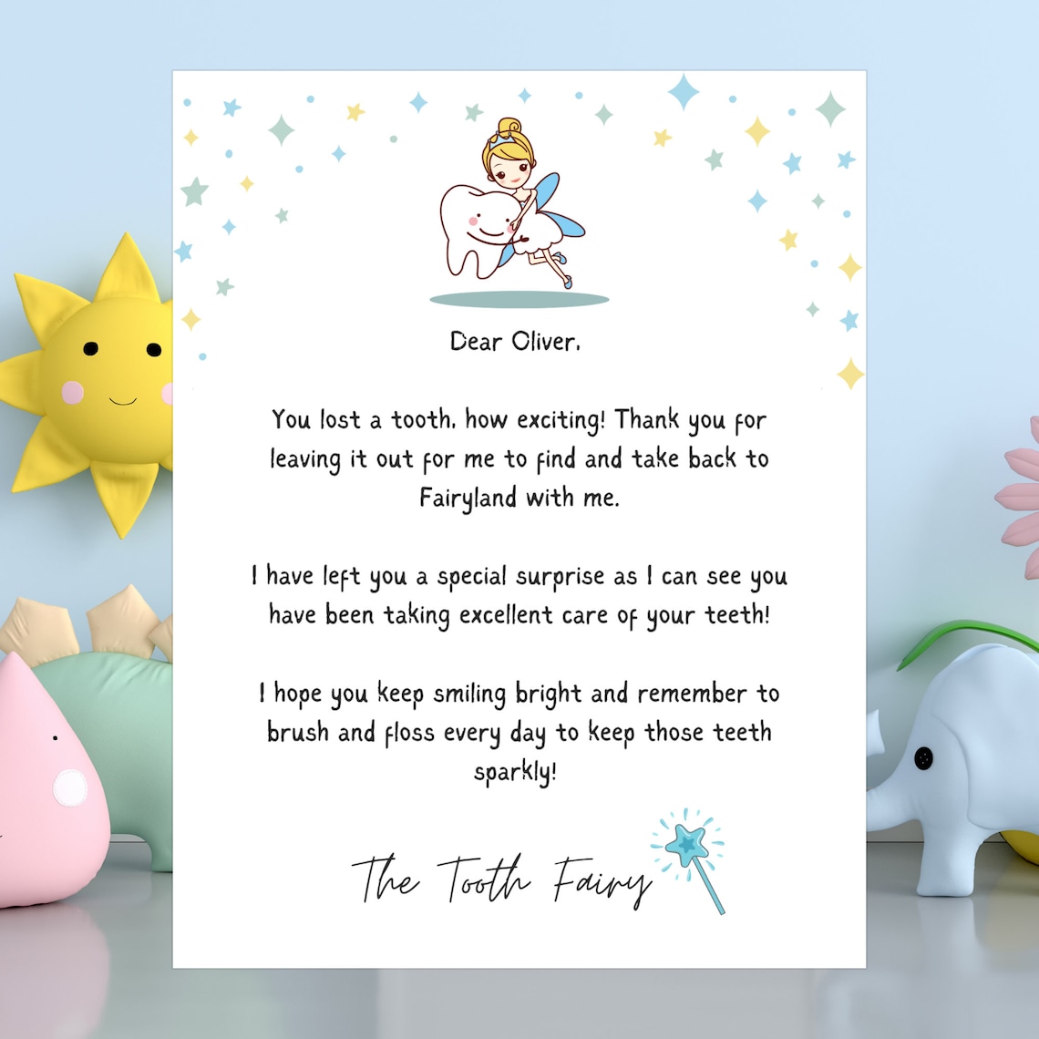 Tooth Fairy Letter, Editable Tooth Fairy Note, Tooth Fairy Printable ...