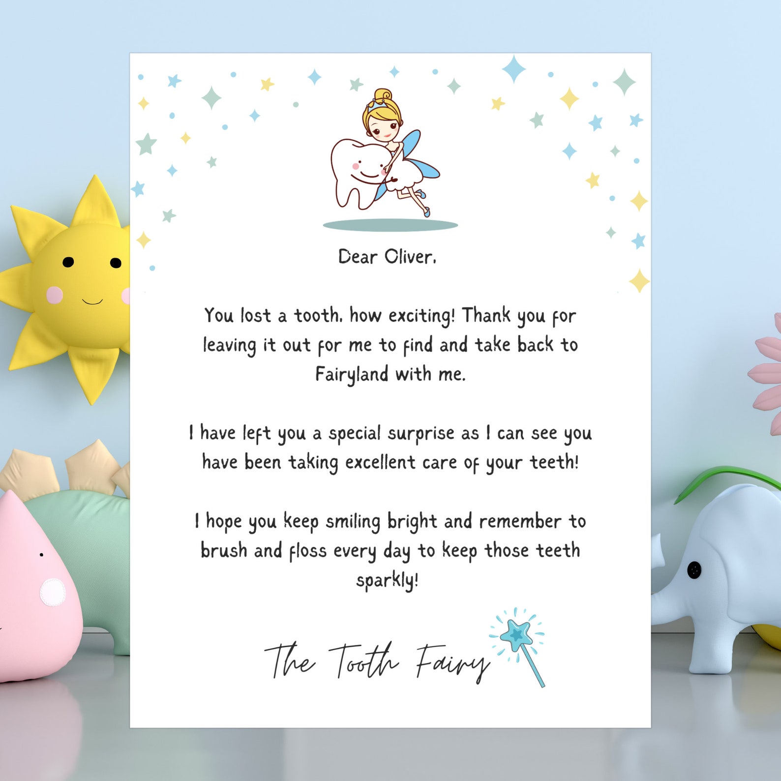 Tooth Fairy Letter, Editable Tooth Fairy Note, Tooth Fairy Printable ...