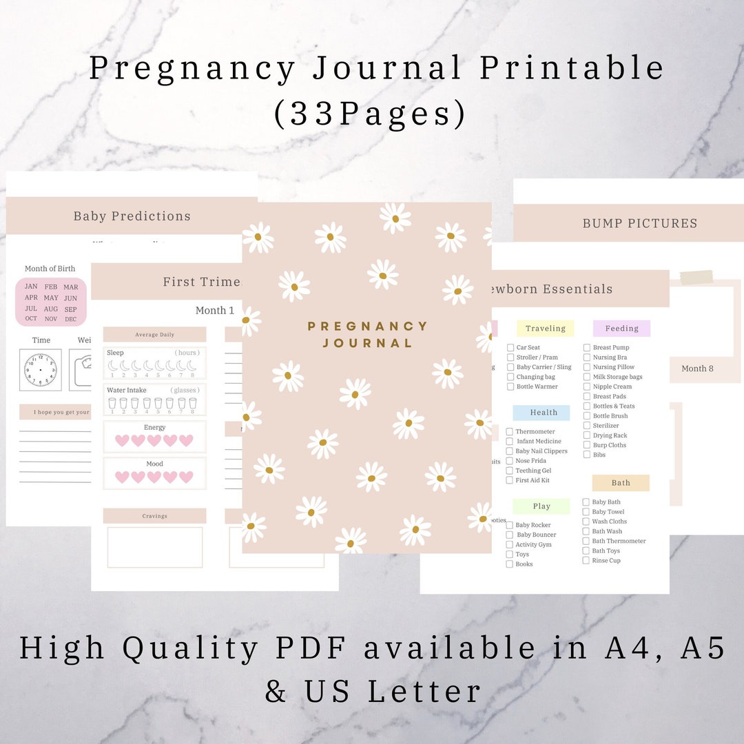 Pregnancy Journal, Printable Pregnancy Planner, Expecting Mom Kit, From ...