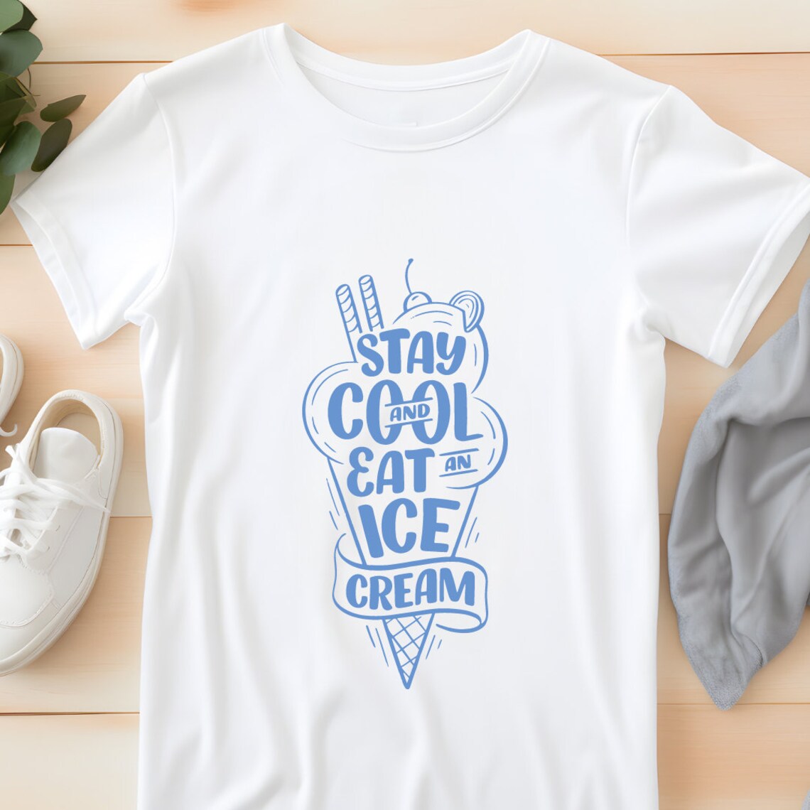 Stay Cool SVG, Ice Cream SVG, Cut File, Clipart, PNG File, - Etsy