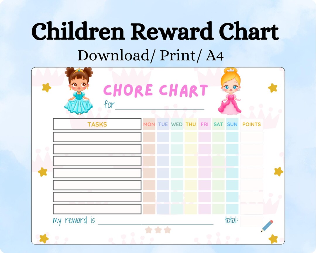 Reward Chart Bundle Four Reward Charts for All the Family Childrens ...