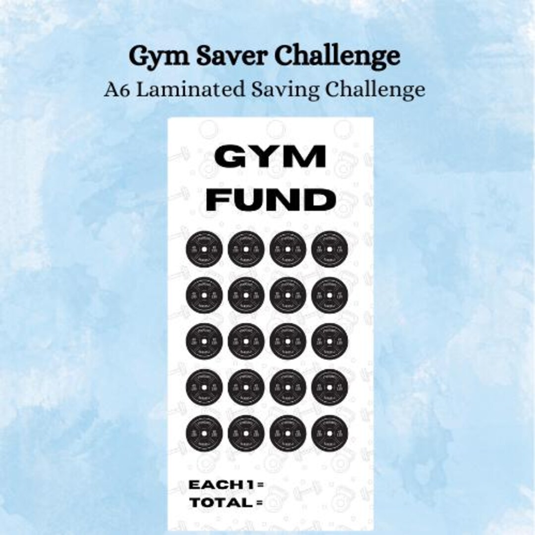 Gym Saving Challenge, Cash Stuffing, Money Challenges, Money Tracker ...