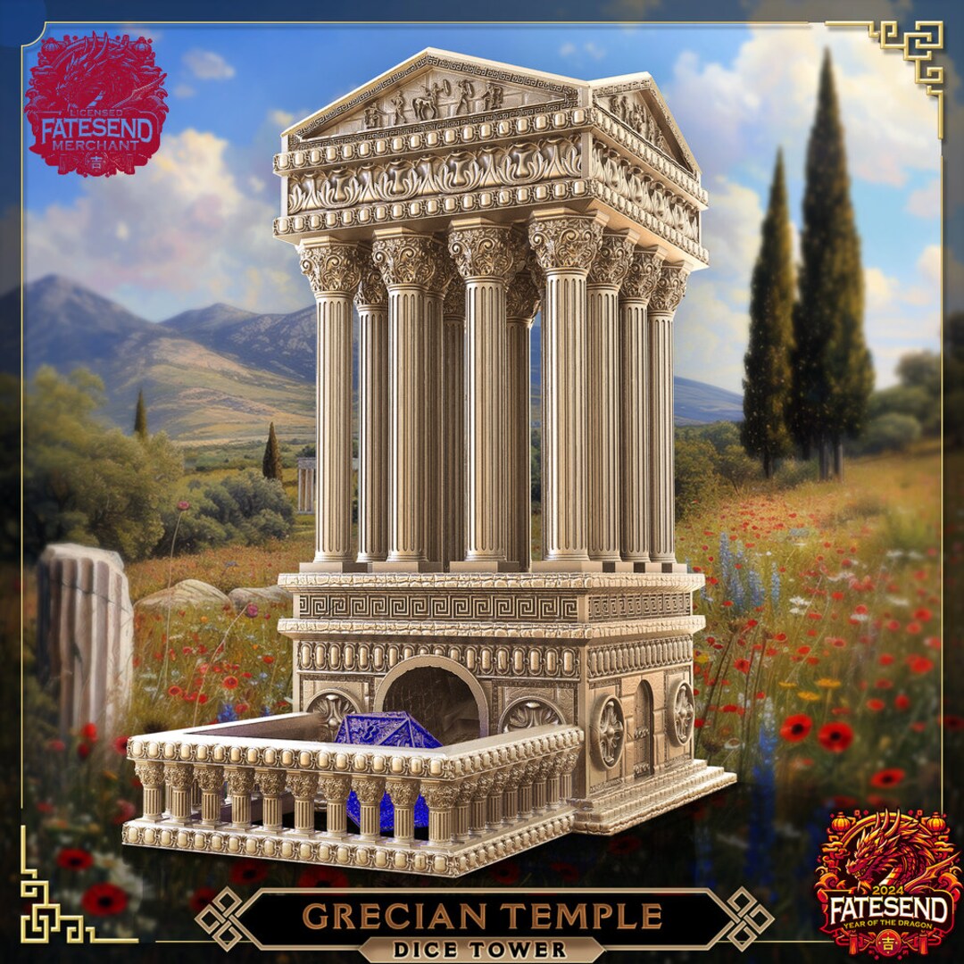 Grecian Temple Dice Tower | Fates End | Dnd | TTRPG | Board Games - Etsy