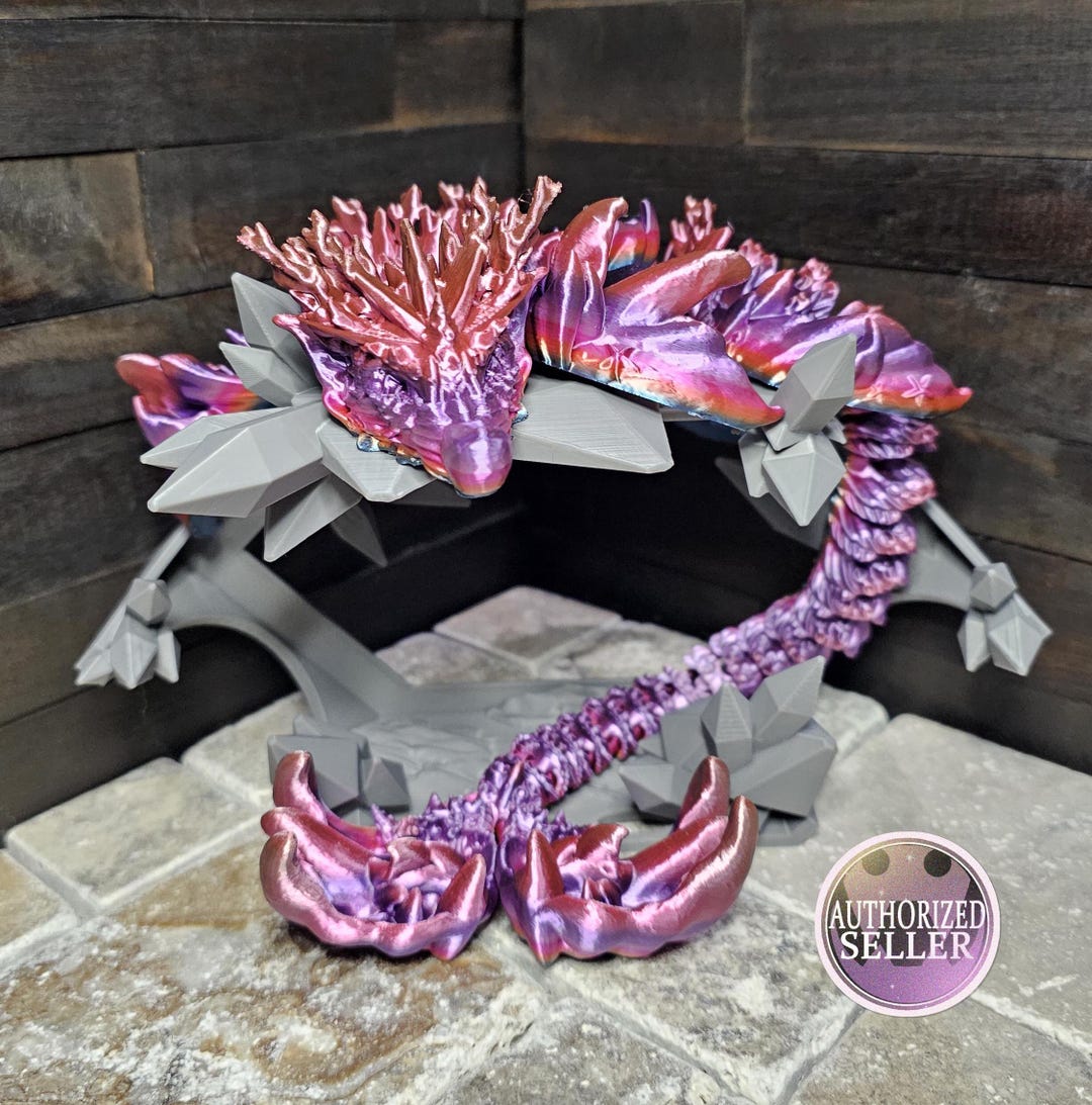 Coral Dragon | 3D Printed Dragon | Cinderwing | Articulated Dragon ...