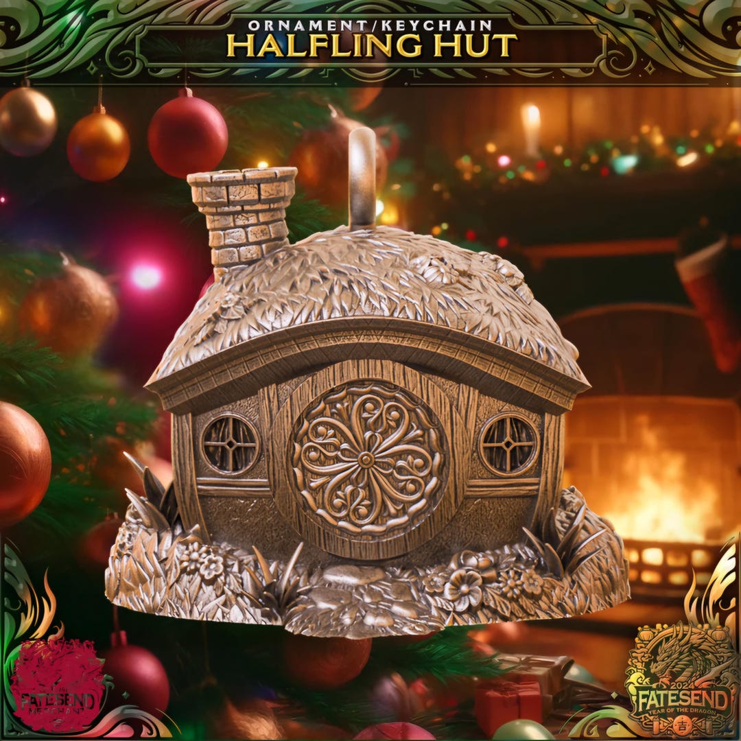 Halfling Hut Ornament / Keychain | Fates End | Dnd | TTRPG | Board ...