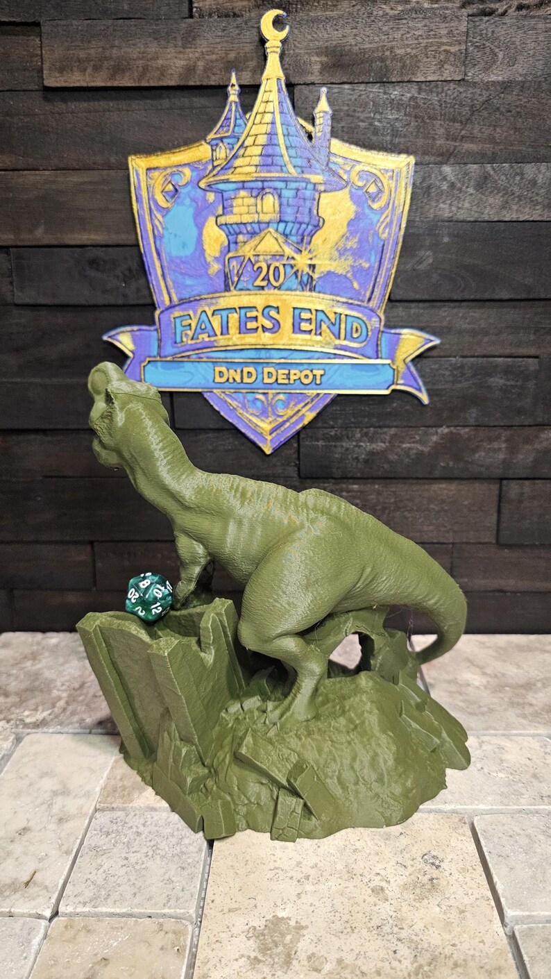 T-rex Dice Tower | Fates End | Dnd | TTRPG | Board Games - Etsy