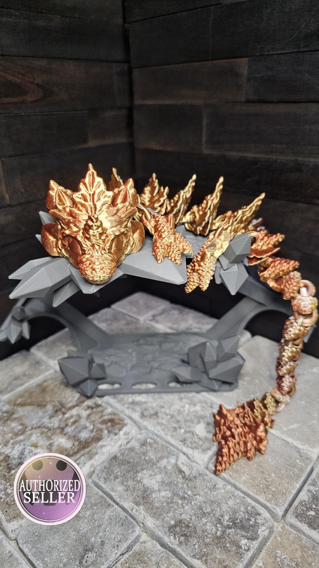 Baby Autumn Dragon | 3D Printed Dragon | Cinderwing | Articulated ...