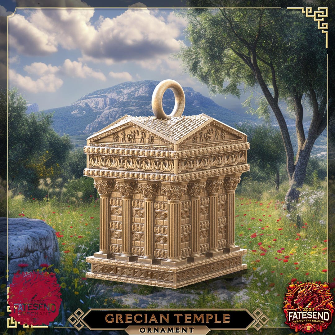 Grecian Temple Ornament / Keychain | Fates End | Dnd | TTRPG | Board ...