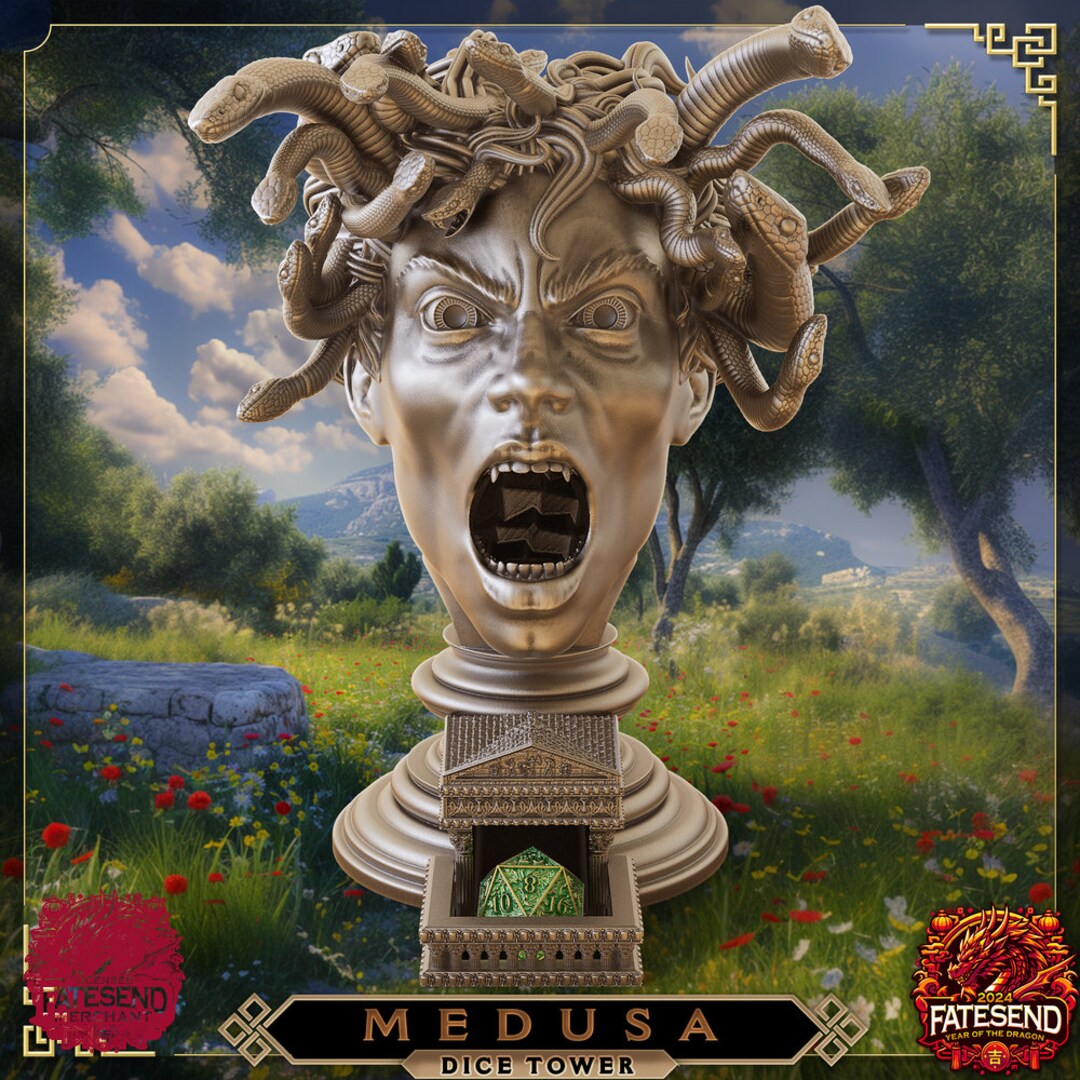 Medusa Dice Tower Fates End Dnd TTRPG Board Games - Etsy