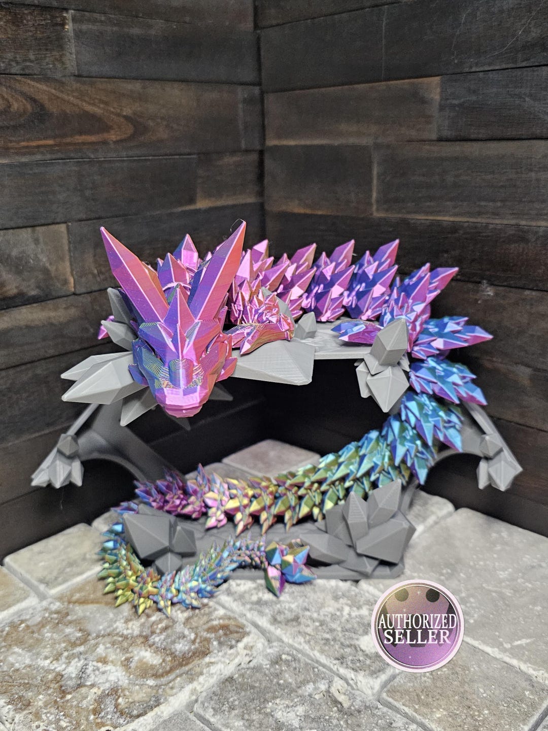 Crystal Dragon | 3D Printed Dragon | Cinderwing | Articulated Dragon ...