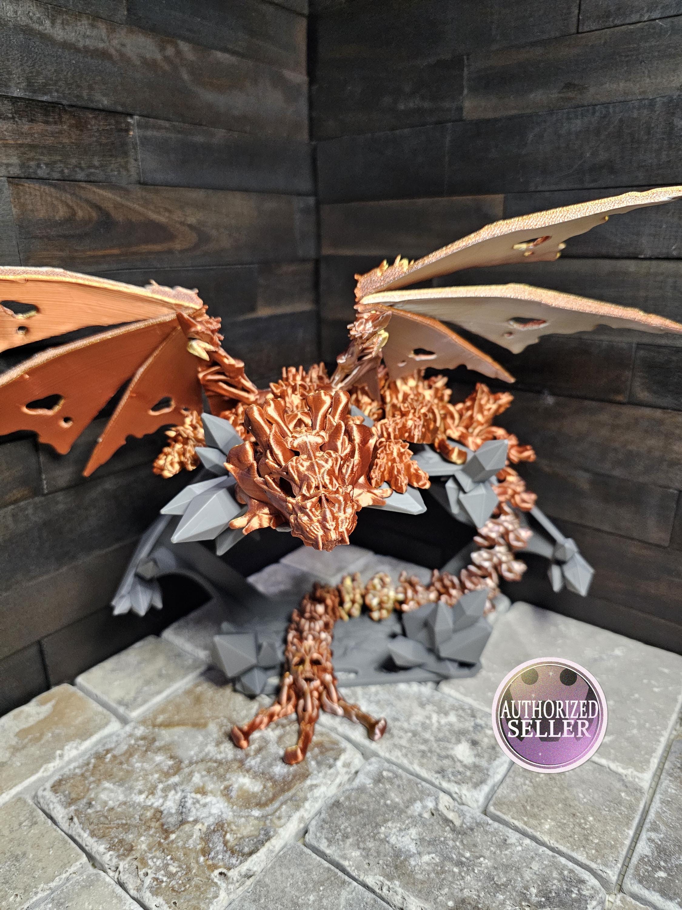 Baby Hollow Dragon 3D Printed Dragon Cinderwing Articulated Dragon ...