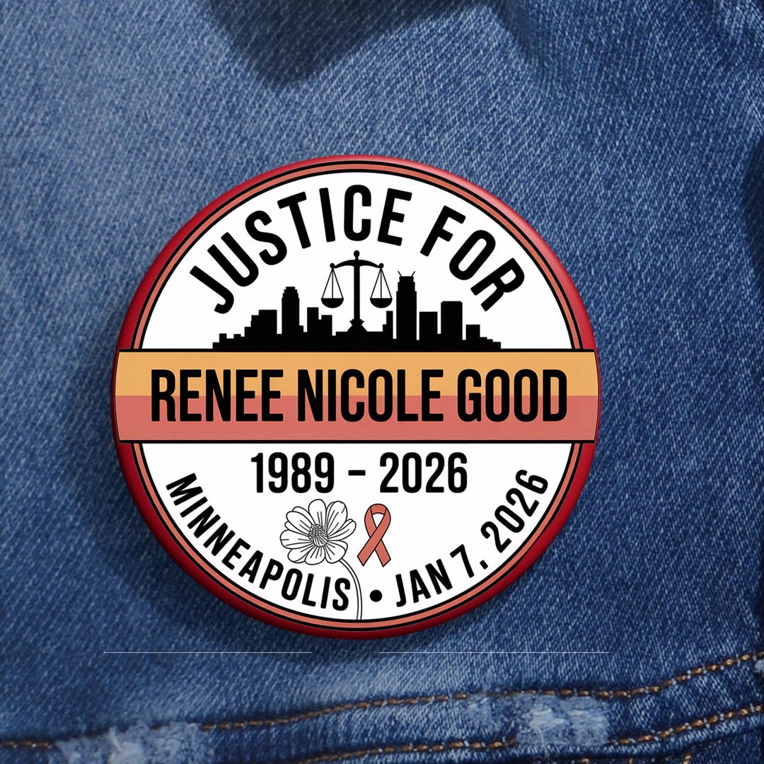 Justice for Renee Nicole Good Pin Button: Abolish ICE Protest - Etsy
