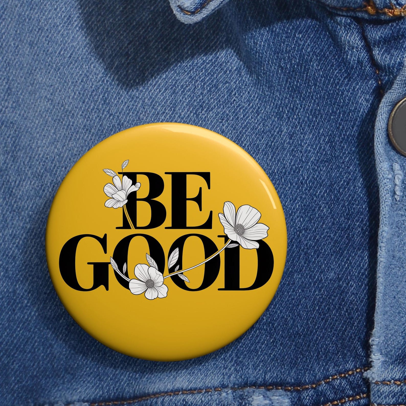 Be Good Floral Protest Pin, Abolish Ice Button - Etsy