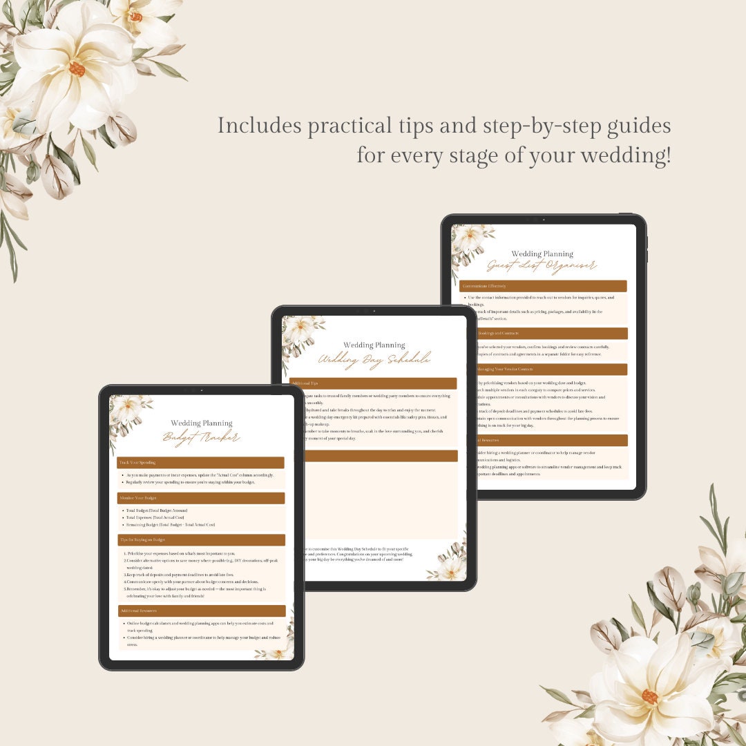 Ultimate Wedding Bliss: Digital Planner Bundle for Your Perfect Day! - Etsy