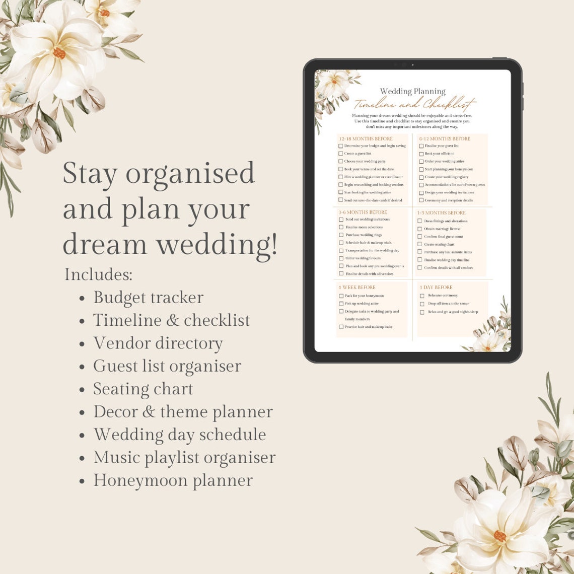 Ultimate Wedding Bliss: Digital Planner Bundle for Your Perfect Day! - Etsy