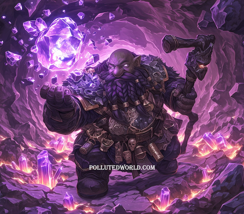 Dwarf Warlock 1 Tumbler Wrap Design Digital Download, 20oz Skinny ...