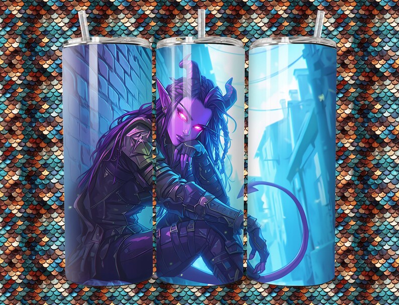Tiefling Rogue 2 Tumbler Wrap Design Digital Download, 20oz Skinny ...