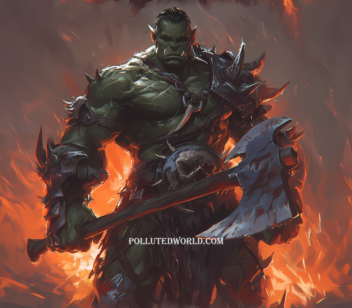 Half-orc Fighter 1 Tumbler Wrap Design Digital Download, 20oz Skinny ...