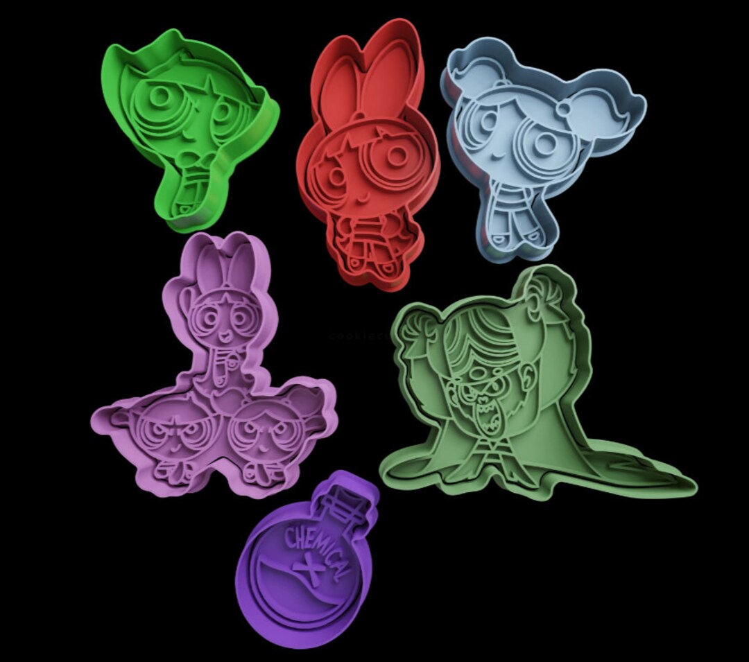 The Powerpuff Girls Cookie Cutters Insert, Approx. 8cm - Etsy