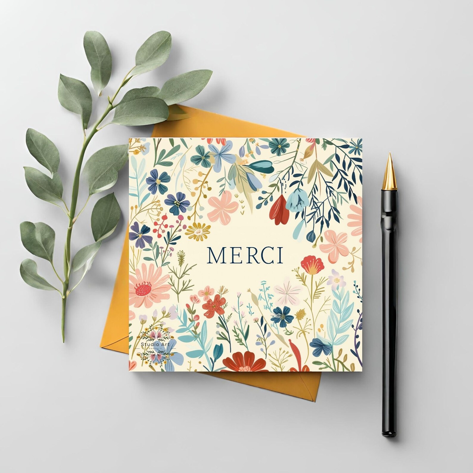 Thank You Card – Fleurs Des Champs - Etsy
