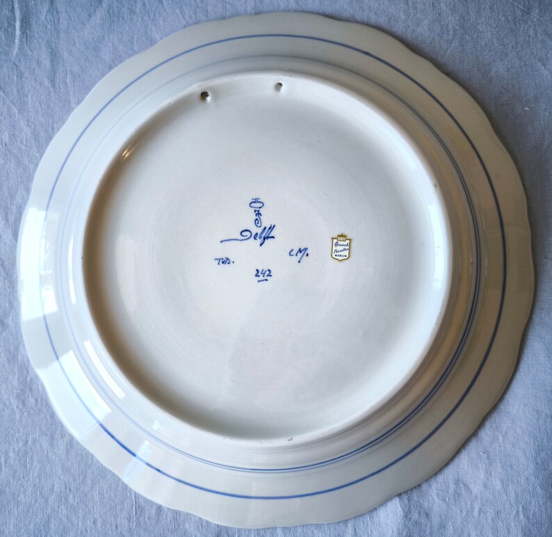 36 Cm Authentic Royal Delft 1968 Hand Painted Decorative Plate ...