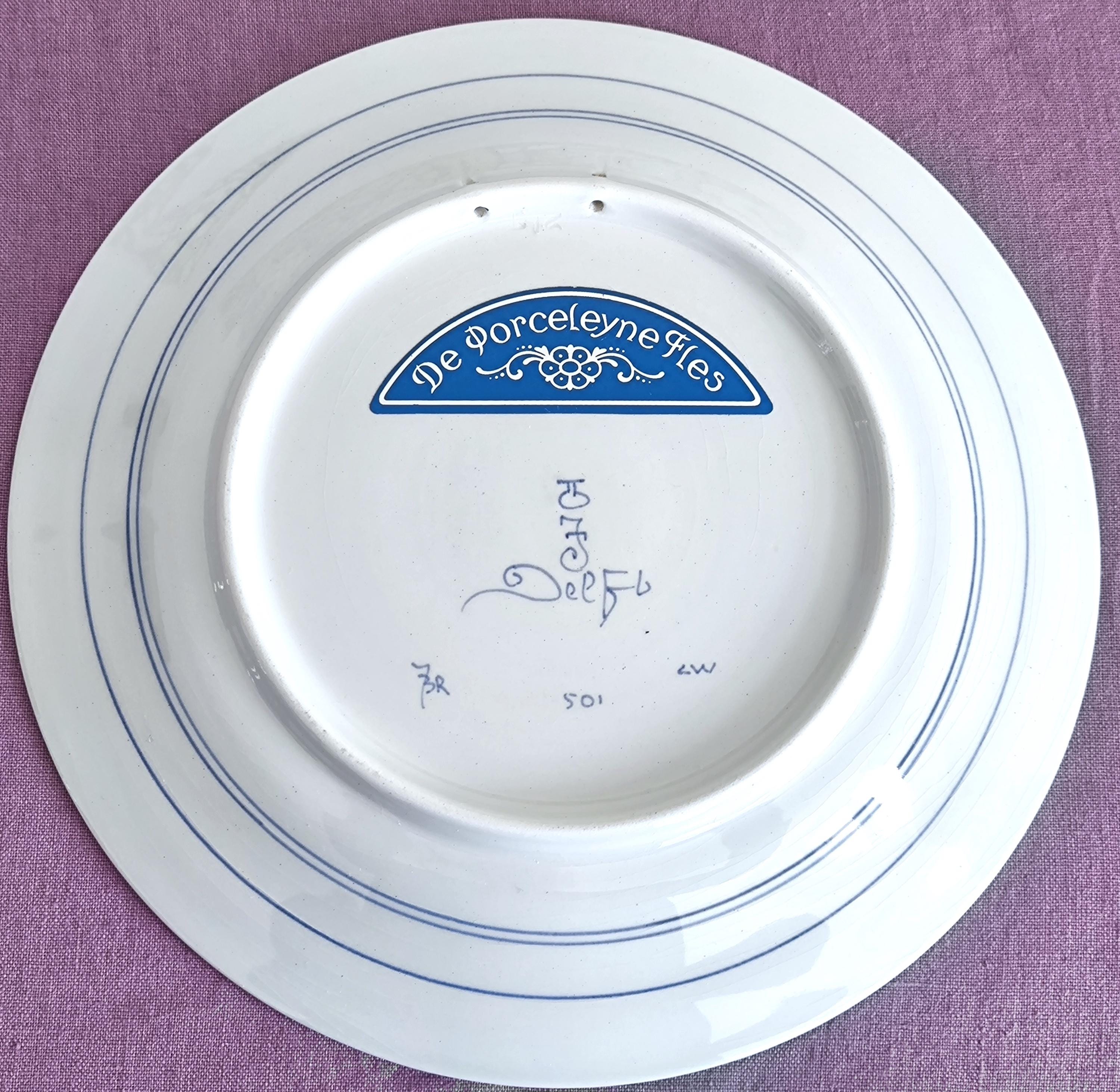 Authentic Royal Delft 1977 Hand Painted Decorative Plate- Traditional ...