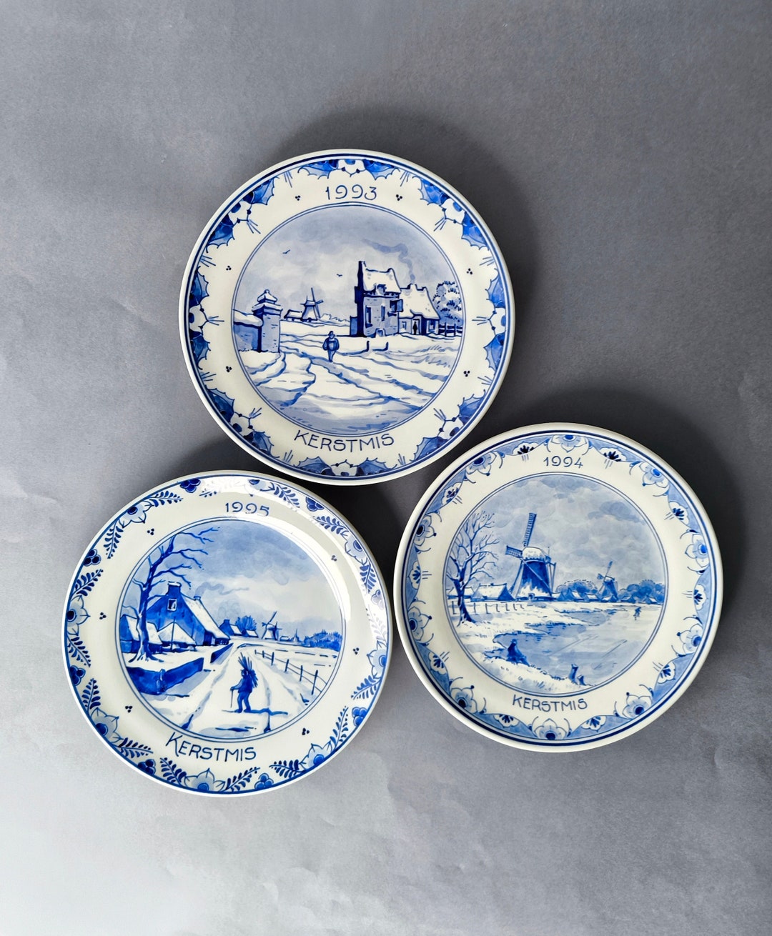 Christmas 1993 - 1995 Royal Delft Hand Painted Plate Limited Edition ...