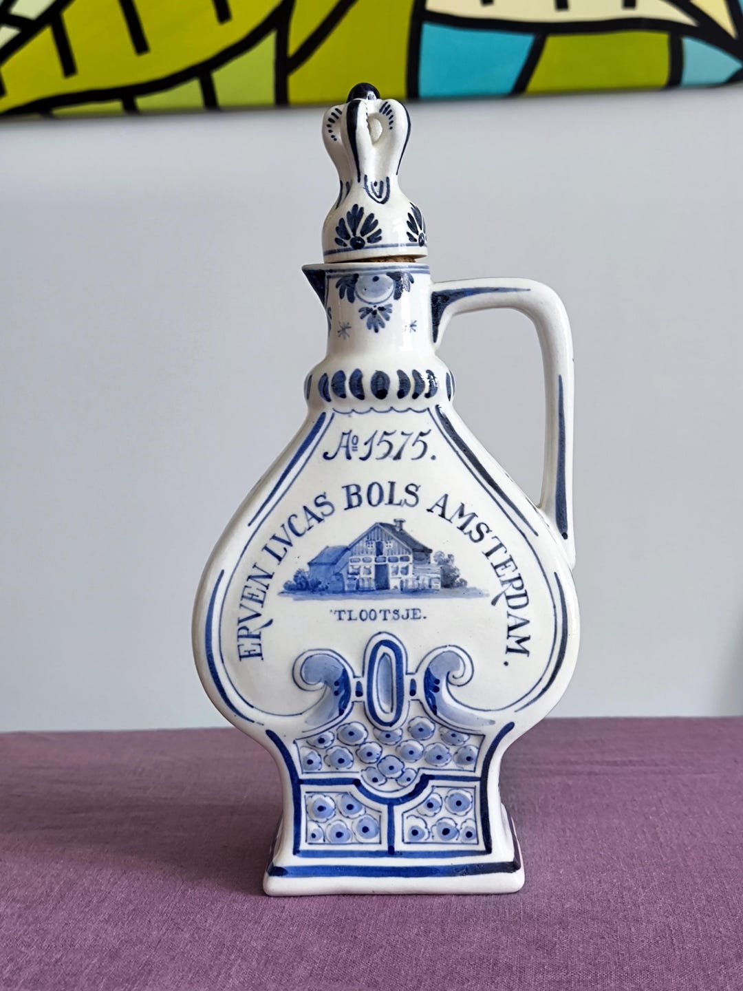 1898 Royal Delft Decanter: Antique Dutch Delftware Bols Amsterdam - Etsy