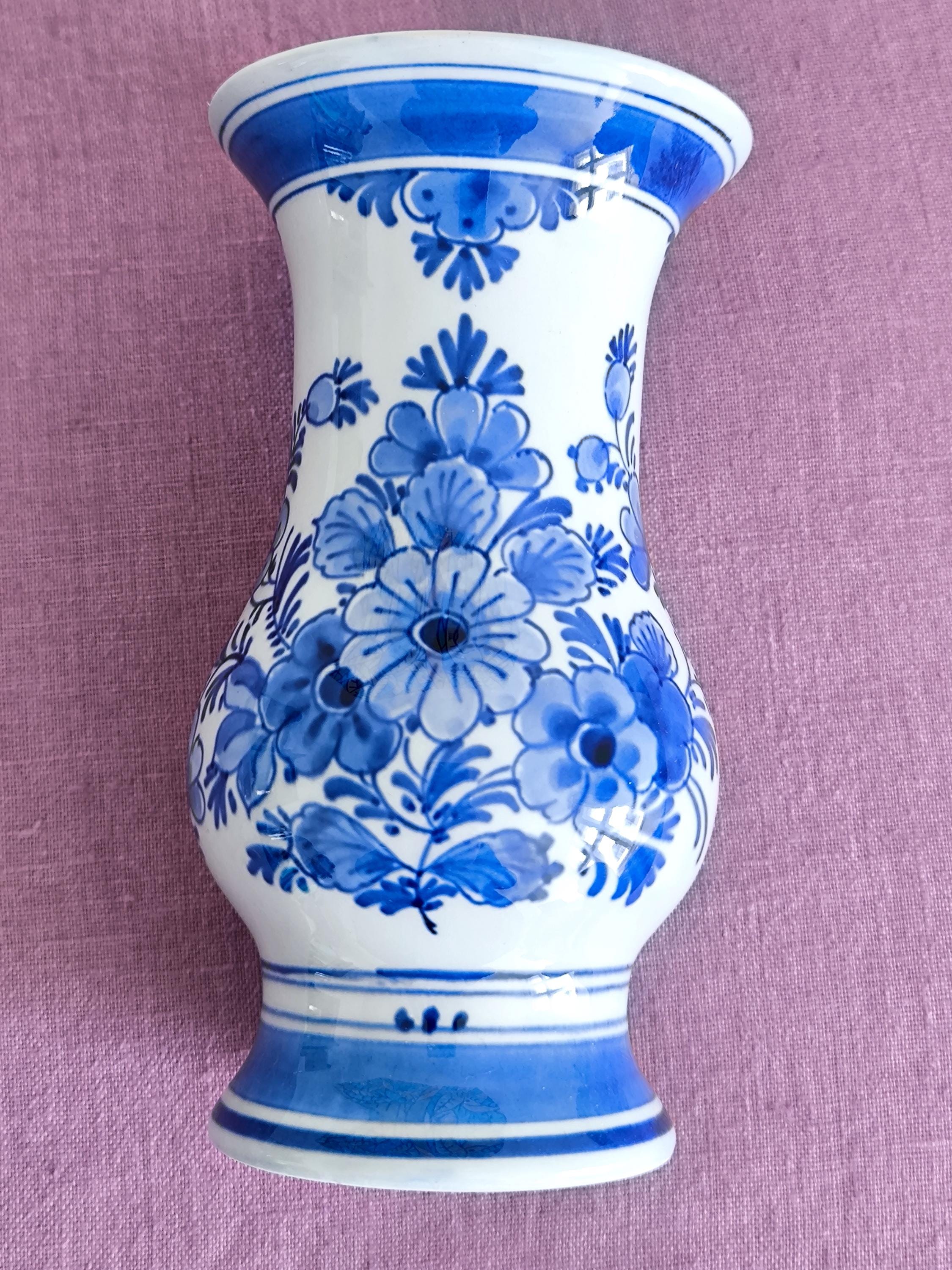 Authentic Royal Delft Vase 1979 Hand Painted Traditional Dutch Blue ...