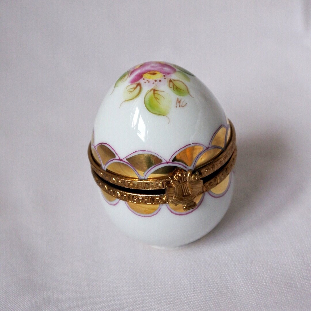 Vintage Limoges France Trinket Box Hand Painted Limoges Porcelain ...