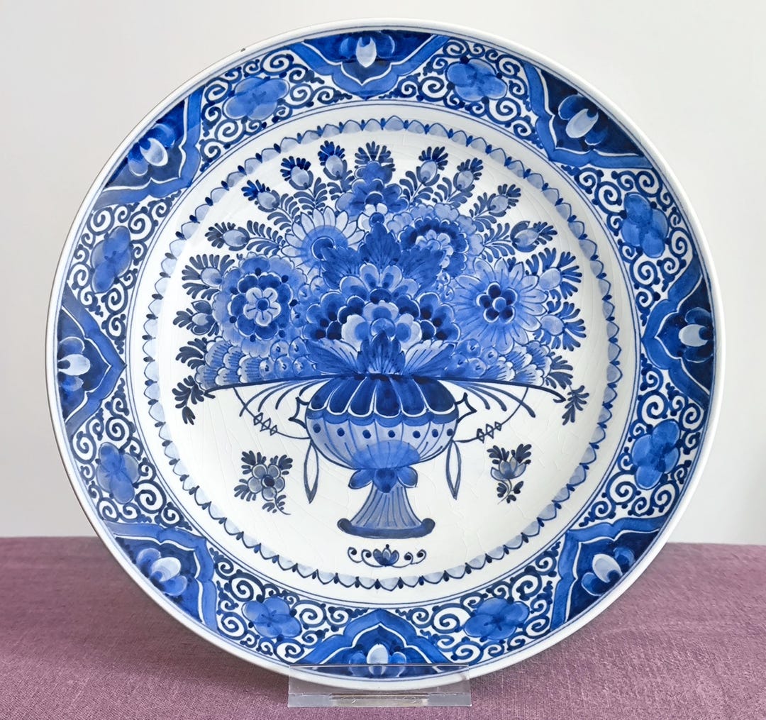Authentic Royal Delft 1977 Hand Painted Decorative Plate - Traditional ...